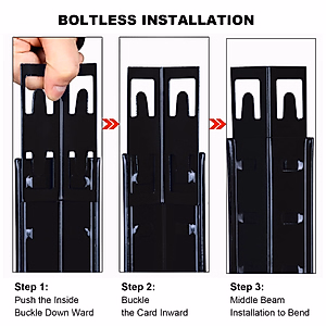 Vandise Garage Shelving Rack Units, Garage Storage Shelves, 386lbs per Shelf, 5 Level Shelf Unit, Metal Storage Shelves with MDF Board, Bolt-less Assembly, for Kitchen, Office, Garage, Black