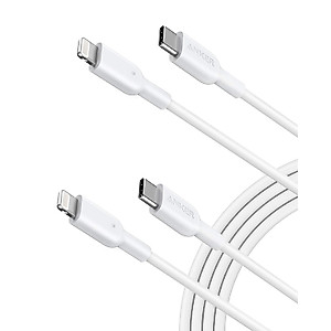 Anker USB C to Lightning Cable [6ft, 2-Pack MFi Certified] Powerline II for iPhone 13 13 Pro 12 11 X XS XR 8 Plus AirPods Pro, Supports Power Delivery (White)