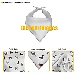 Buybai Holiday Dog Bandanas Christmas, Triangle Reversible Scarves Bibs for Dogs, Santa Claus Printed Bandana for Small Medium Large and Extra Large Dogs Pets