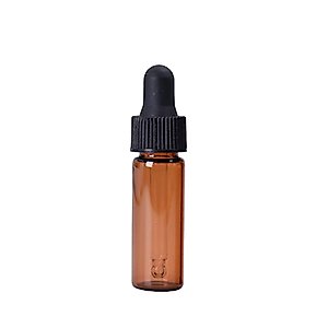 Furnido Amber Dropper Bottle,1 Dram (4ml) 15 Pack,Glass Eye Dropper Refillable Essential Oil Vials Perfume Sample Test Bottle With Pure Dropper Tubes&Black Screw Cap Travel Cosmetic Container