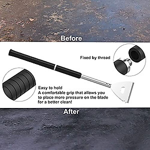 TANiCOO Stainless Steel 19.85" Griddle Scraper, Extra Length Grill Scraper,Slant Edge Grill Spatula,Fit for Teppanyaki Flat Top and Works with Most Hot Grill Grates