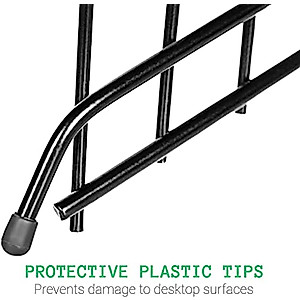 1InTheOffice Metal Incline Desktop File Sorter, 6 Compartments, Black (8 Compartments)