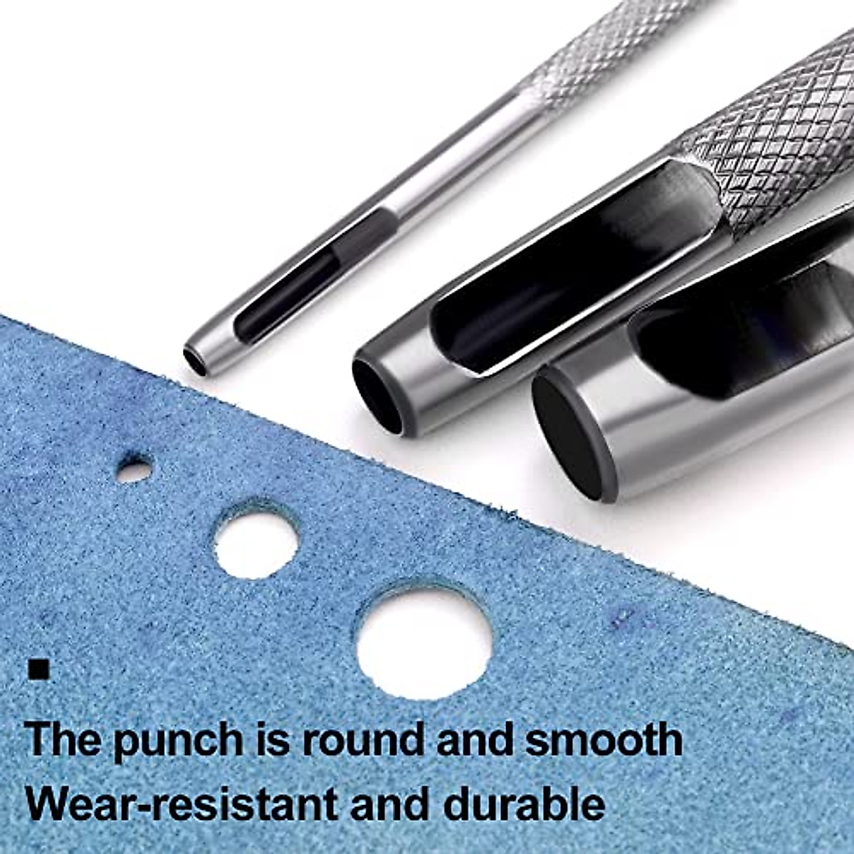 15 Pcs Leather Hole Punch,Hole Punch Set for Leather Craft,Round Steel Leather Craft Hollow Hole Punch,Hole Punch Tools for Watch Bands,Leather,Belts,Canvas,Paper (1mm to 11mm)