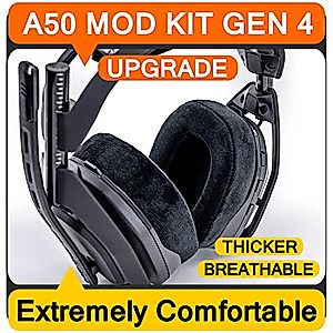 Astro A50 Replacement Earpads for Astro A50 GEN4 Gaming Headset - Astro a50 mod kit/Astro a50 Accessories (Velour)