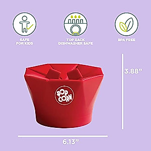 Chef'n PopTop Microwave Popcorn Popper (Cherry)