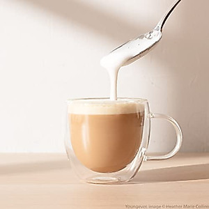 Youngever 2 Pack Glass Espresso Mugs, Double Wall Thermo Insulated Glass Coffee Cups, Glass Coffee Mugs, 5.5 Ounce (Tall)