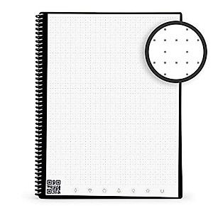 Rocketbook Smart Reusable Notebook Set - Dot-Grid Eco-Friendly Notebook with 2 Pilot Frixion Pens & 2 Microfiber Cloths Included - Light Blue Covers, Executive (6" x 8.8”) & Mini Size (3.5" x 5.5")