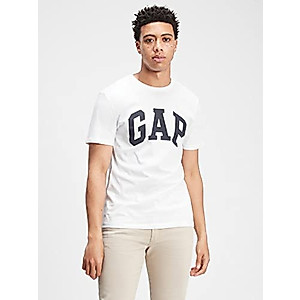 GAP Mens Classic Logo Tee T Shirt, White V2 Global, Large US