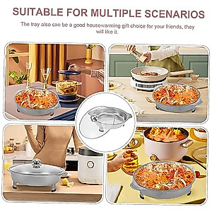 YARNOW Buffet Food Holder Flat Buffet Tray Rectangular Buffet Serving Plate Stainless-Steel Plate for Buffet Grilled Fish Plate Food Rack Chafing Dish Dining Table Metal Stainless Steel