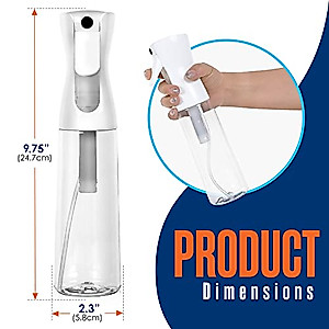 Houseables Continuous Spray Water Bottle, Water Hair Spray Bottle Mist 3PK, 12oz/355mL, Ultra Fine Mister, BPA Free, White Continuous Mist Spray Bottle, Hairspray Bottle Misting Spray Bottles For Hair