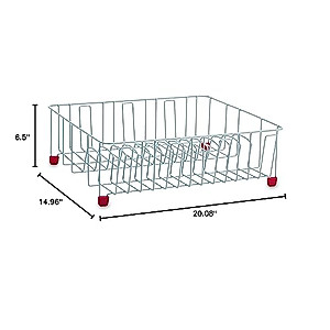 Farberware 3-Piece Dish Rack Set, Red