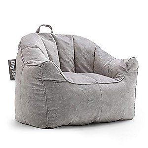 Big Joe Hug Bean Bag Chair, Gray Hyde, Faux Polyester Blend, 3 feet