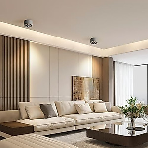 YAOWSZM 2Pack Modern Flush Mount Ceiling Lights 6W LED Dimmable Ceiling Light Fixture Gray Cylindrical Ceiling Spotlight for Living Room Hallway Kitchen