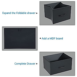 LLappuil 8 Drawer Dresser with Shelf, Fabric Dressers Chests of Drawers, Tall Dresser Clothes Storage Drawers Dresser for Bedroom Closet Nursery, Grey