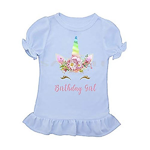 Kate's Craft Store Blank Sublimation Tee T-Shirt for Girls, Toddlers, Baby. 100% Polyester. Boutique Ruffle Hem, Ruffle Sleeves. 2 Pack. (6T) White