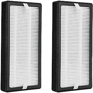 2 Pack of AP-DT10FL True Hepa Replacement Filter Compatible with HomeMedics TotalClean Desktop Air Purifier Models AP-DT10BK and AP-DT10WT. Compare to Part # AP-DT10FL