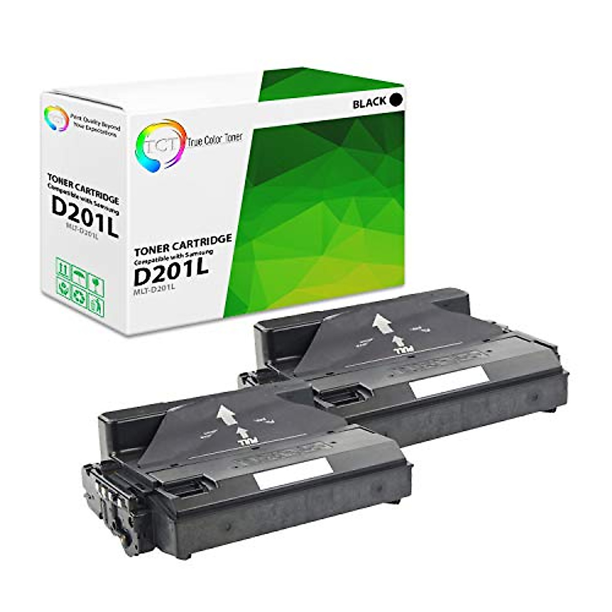 TCT Premium Compatible MLT-D201L MLTD201L Black High Yield Toner Cartridge Replacement for Samsung ProXpress M4080FX M4030ND Printers (20,000 Pages) - 2 Pack