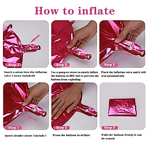 40 Inch Giant Hot Pink Number 30 Balloon, Helium Mylar Foil Number Balloons for Birthday Party, 30th Birthday Decorations for kids and adults, 30 Year Anniversary Party Decorations Supplies