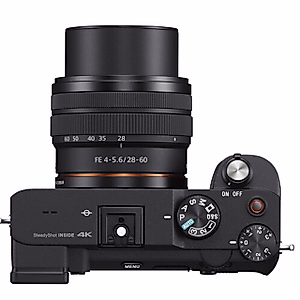 Sony a7C Mirrorless Camera with 28-60mm Lens ILCE7CL/B, 128GB Memory,Microphone, 120LED Video Light, Tripod, Filters, Hood, Grip,Spare Battery & Charger Software Kit -Deluxe Bundle