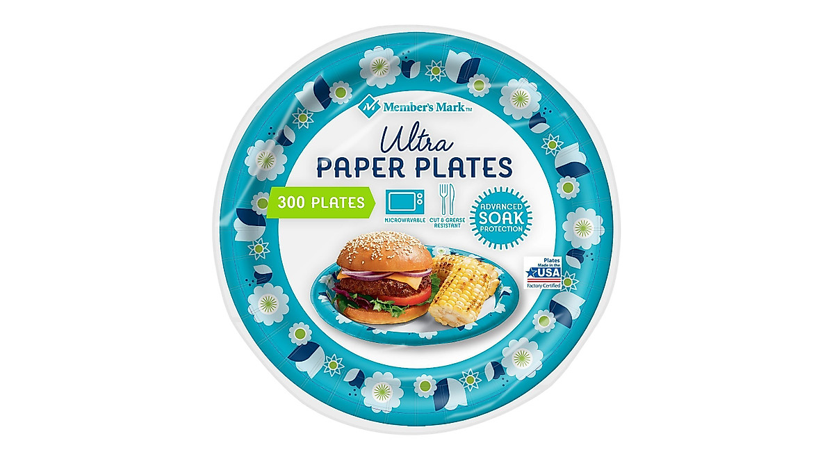 Member's Mark Ultra Plates 8.5" Blue Pack for Events & More