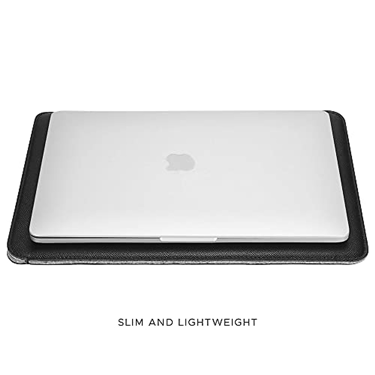 Comfyable Laptop Sleeve 13 Inch Precisely Compatible for M2 MacBook Pro 2022 M1 2016-2020 2021 & Mac Air M2 2022 M1 2020 2021, Not Fit Old Versioned MBA/MBP, Faux Leather Cover Case, Black
