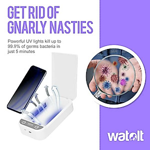 Watolt UV Light Sanitizer - Cell Phone Sanitizer Sterilizer Cleaner Box for Smartphone iPhone