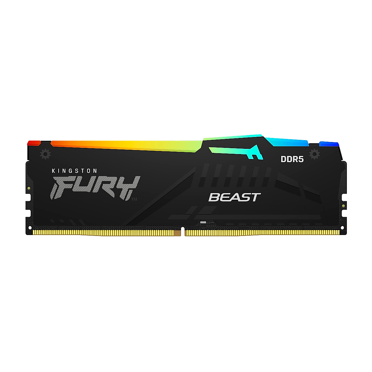 Kingston Technology Kingston Fury Beast RGB 16GB 5200MT/s DDR5 CL36 Desktop Memory Single Module | Infrared Sync Technology | AMD Expo | Plug N Play | KF552C36BBEA-16