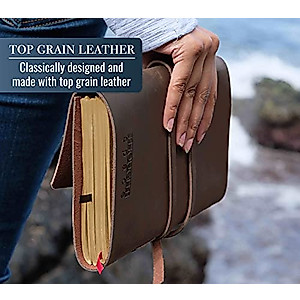 ThoughtSpace Journals Handmade Leather Journal for Women & Men - Prayer & Dream Journal for Women, Lined 6x8 Leather Bound Vintage Poetry Journal