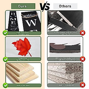 Welcome Sign for Front Porch Standing, Interchangeable welcome sign, 2 Sided Print, Welcome home sign, Farmhouse Welcome Porch Sign, Front Door Sign, Vertical Wall Decor, Welcome Sign, (55" Black)