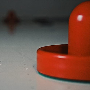 INSCOOL Air Hockey Pushers and Air Hockey Pucks, Paddles, Goal Handles Paddles Replacement Accessories for Game Tables(4 Red and Blue Pushers, 8 Red and Blue Pucks)