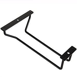 Dianoo 18cm Black Wine Glass Rack Under Cabinet, Wine Glass Holder Under Shelf, Hanging Stemware Holder For Bar Dining Room, 1 Row
