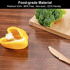 Updated Cooyes Drawer Liner – Durable EVA Shelf Liners for Kitchen Cabinets Non-Adhesive – Non-Slip Shelf Liners for Cabinets – Modern Brown Color – Waterproof Oil Resistant Kitchen Cabinet Liner