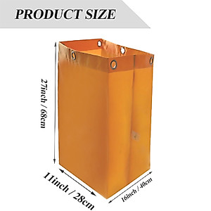 Replacement Janitorial Cart Bag, Waterproof High Capacity Cleaning Cart Bag, Thickened Housekeeping Cart Cleaning Bags for Housekeepers Commercial Janitor Cart Bag, Yellow