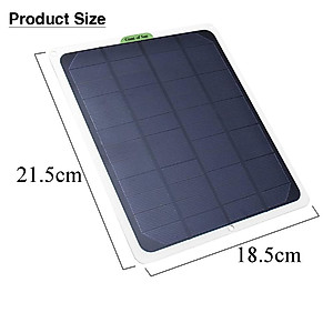 20W Portable Solar Panel, Mini Solar Panel with USB Port, IP65 Waterproof Monocrystalline Silicon Cells, Solar Panel Kit for Outdoor Camping Hiking Compatible with iPhone iPad