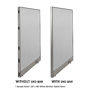 GOF 4Ft Single Office Partition, Large Fabric Room Divider Panel, Custom Built Workstation (48" w x 48" h)