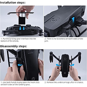 HS720 /HS720E Drone Accessories,Foldable Extended Landing Gear Leg Extension Protector Landing Stand + Propeller Blades Protection Guard Cover For Holy Stone HS720/HS720E Platinum Drone