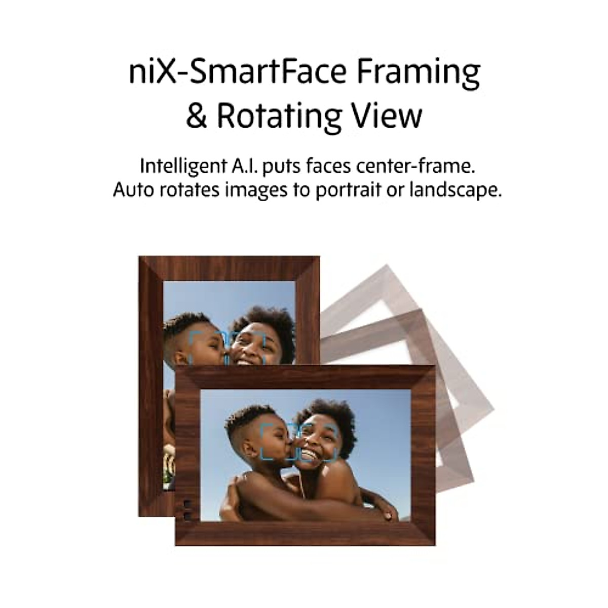 Nixplay 10.1 inch Smart Digital Photo Frame with WiFi (W10F) - Wood Effect - Share Photos and Videos Instantly via Email or App