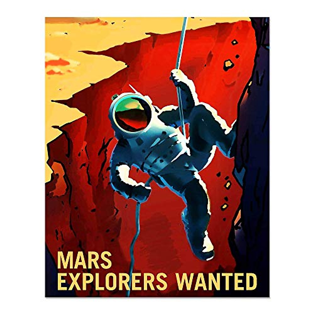 NASA Mars Recruitment Space Wall Decor - Set of five 8x10 Glossy Prints - Perfect Future Planet Travel Room Art Posters