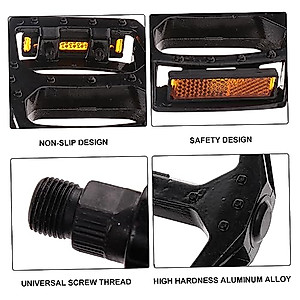 Kisangel 2 Pairs Accessories for Bikes Travel Accessories Bike Accessories for Kids Cycle Pedals Bike Pedals with Straps Bike Pedals Repair Pedal for Bicycle Aluminium Alloy Pedal Ball BMX