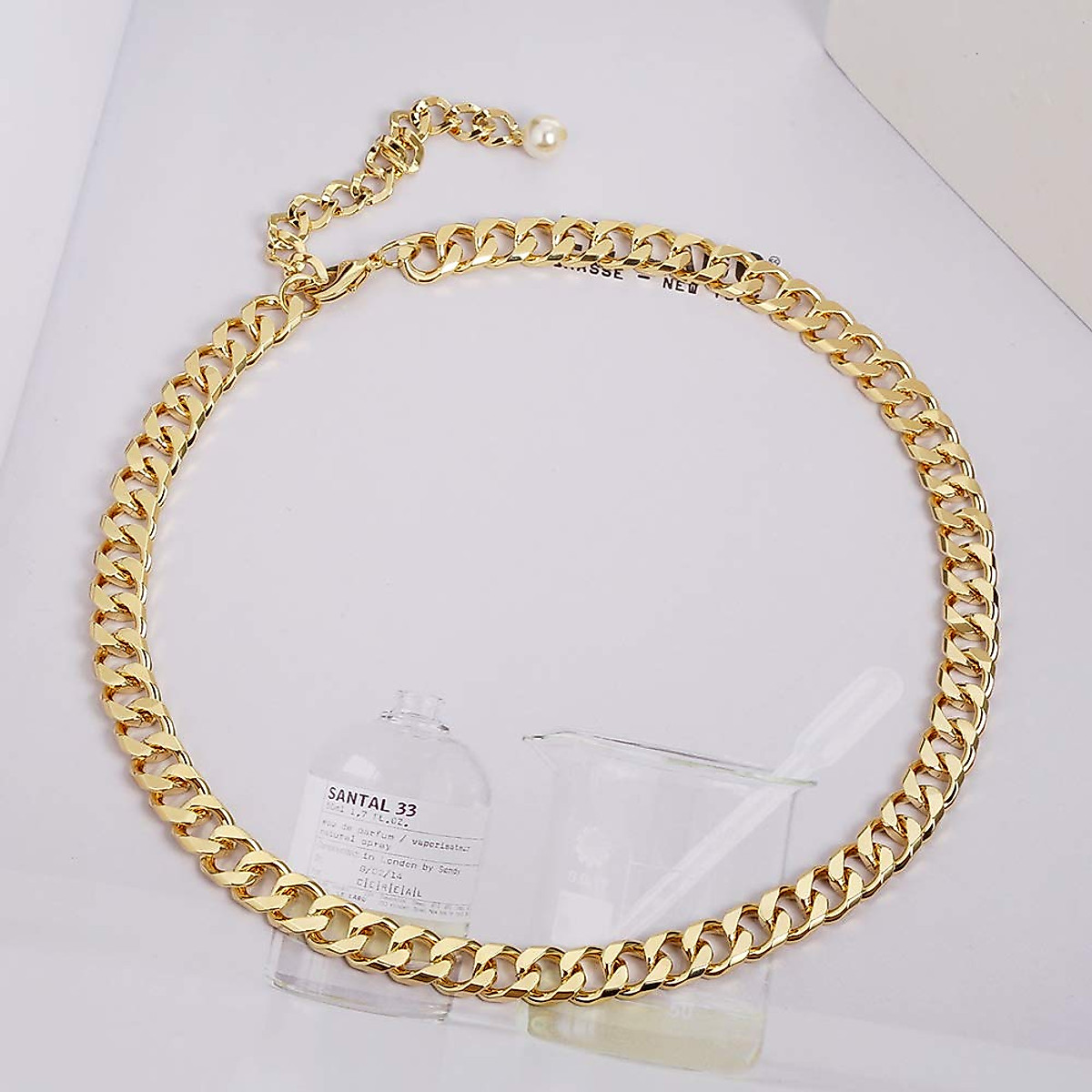 LILIE&WHITE Chunky Gold Chain Necklace For Women Cuban Link Chain Necklace For Men Fashion Necklace Costume Jewelry