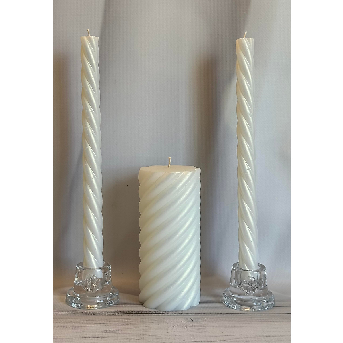 Magik Life Unity Candle Set for Wedding - Wedding Unity Set for Reception and Ceremony - Candle Sets - 6 Inch Pillar and 2 * 10 Inch Tapers-White