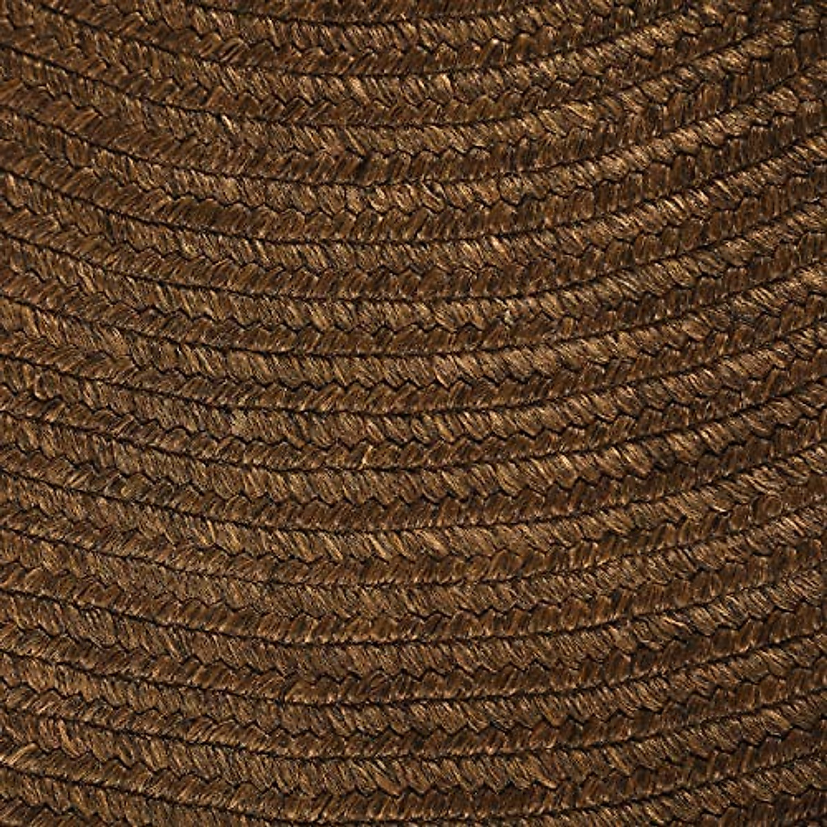 SUPERIOR Reversible Braided Indoor/Outdoor Area Rug, 4' Round, Cocoa