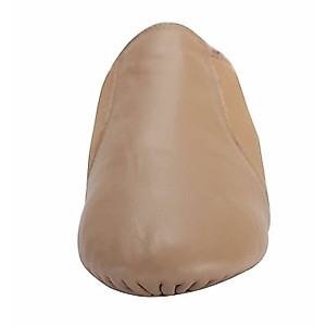 Linodes Leather Jazz Shoe Slip On for Girls and Boys (Toddler/Little Kid/Big Kid) Brown 4M Big Kid