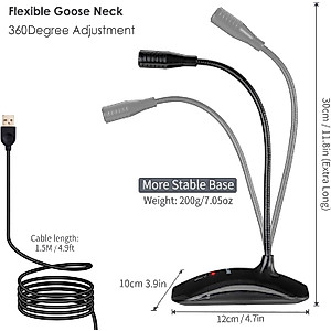TKGOU USB Microphone for PC, Computer Microphone, PC Microphone with Mute Button & LED Indicator, Laptop Desktop Condenser Mic, Great for Podcast, Gaming, Streaming, Recording - Windows & Mac