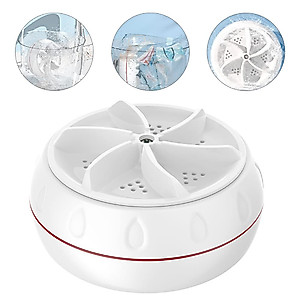 DOITOOL Mini Washing Machine Portable USB Washer Travel Clothes Washer Rechargeable Washing Machine for Business Trip College Rooms (30w)