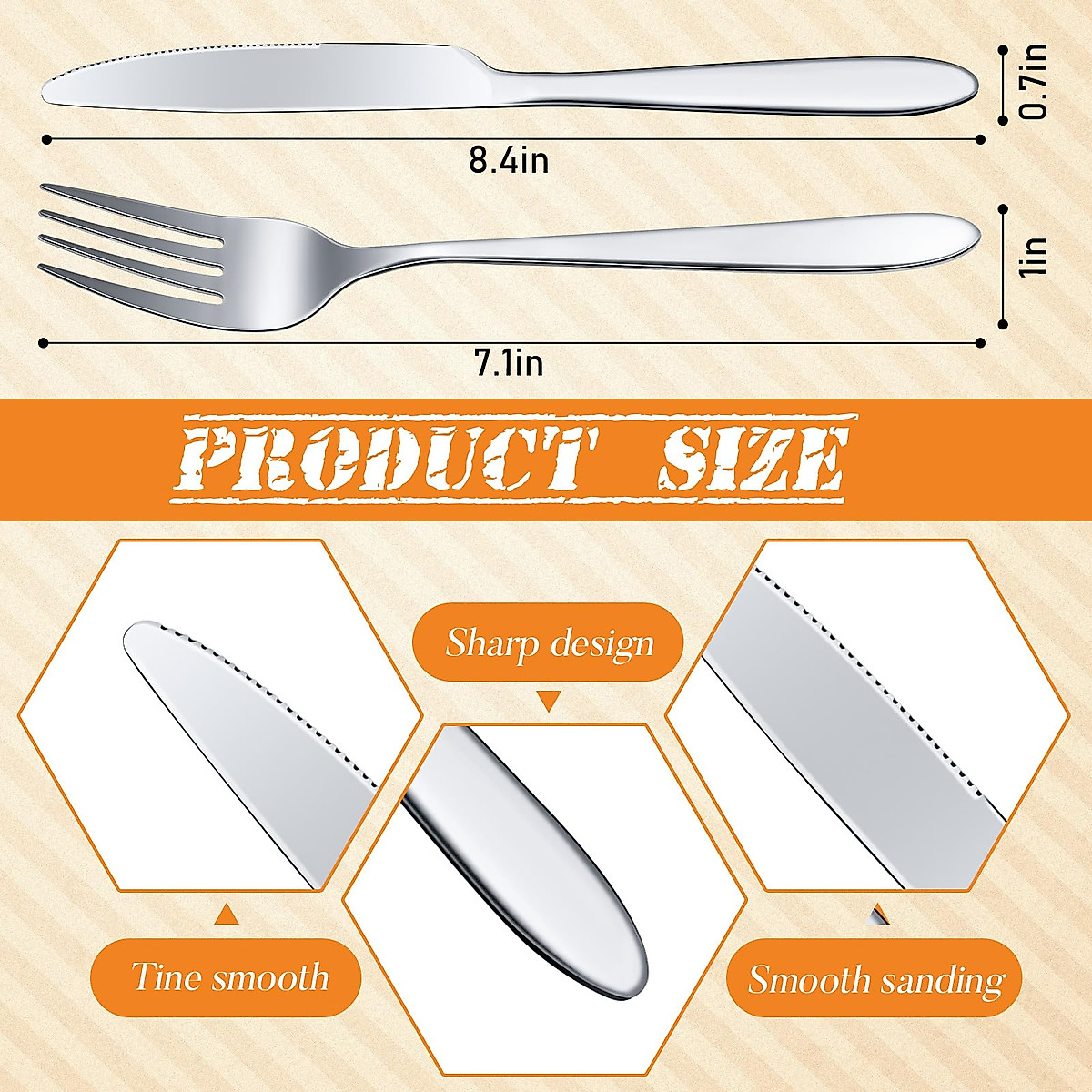 Nuenen 200 Pcs Forks and Knives Stainless Steel Forks Silverware Set Include 100 Dinner Forks and 100 Knives Flatware Set Tableware Cutlery Set for Home Restaurant, Mirror Polished, Dishwasher Safe