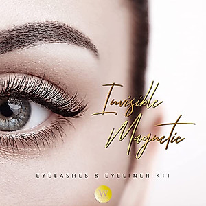 Best Magnetic eyelashes kit 10 pairs 3D false lashes with 2 black Magnetic Eyeliners, Reusable lashes for all occasions