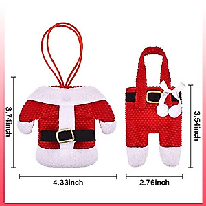 Warmstor 8 Pieces Christmas Santa Claus Silverware Holders Tableware Holder Knife Fork Pouch Bag for Xmas Tree, Restaurant Hotel Party Holiday Festival Celebration Table Decoration