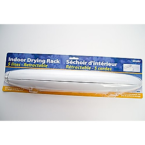 Strata Retractable Clothesline Indoor - Wall Mounted 5 Cable Retractable Laundry Line for Wet & Dry Clothes - 10 ft per Cable