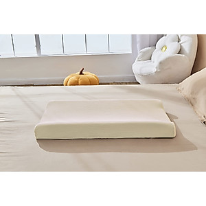 Solid Muslin Changing Table Pad Cover Cradle Sheet, Fits 32"/34''x16" Contoured Diaper Changing Pad, Ultra Soft Cozy Muslin Cotton Changing Table Covers, Breathable Wipeable Removable (Sand)